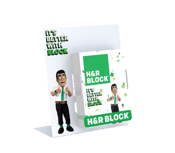 Testrite Visual | Countertop Branded Literature Holder Origami Example