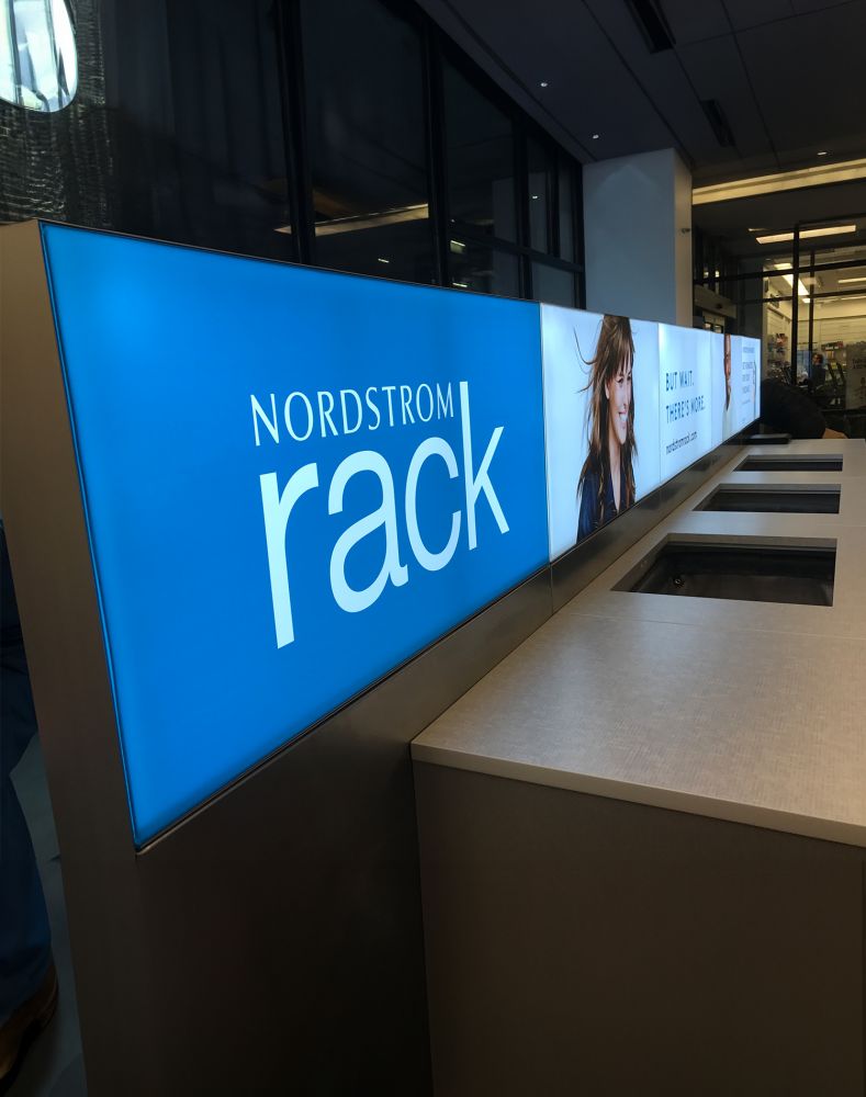 Testrite Visual | Cash Wrap Lightbox Wall Example