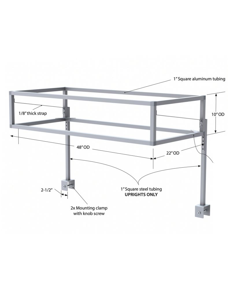 Testrite Visual | End Cap Graphic Structure 1in Sq tubing Example