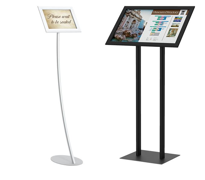 Testrite Visual | EasyOpen SnapFrame™ Pedestal Stands