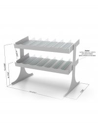 Testrite Visual | Countertop Inclined Product Display Example